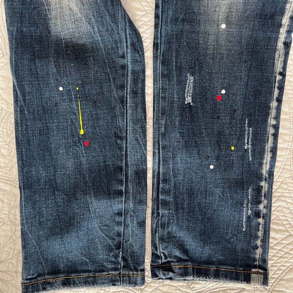 DSQUARED | Jeans | New Dsquared2 Distressed Kenny Jeans 54 It Paint ...